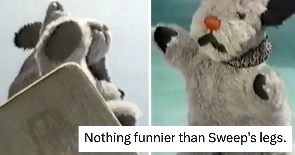 People love this hilarious glimpse of Sweep's legs on a Sooty and ...