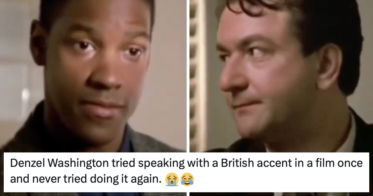 Denzel Washington's terrible Cockney accent has just gone wildly viral ...
