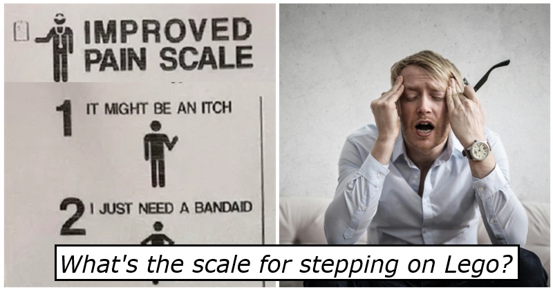 The 1 to 10 pain scale has a helpful explanation of the levels that's ...