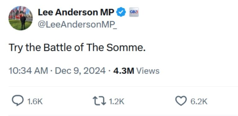21 funniest Bluesky takedowns of Lee Anderson's 'Battle of the Somme ...