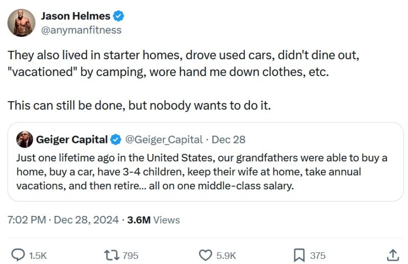 Derek Guy had the best response to the amateur economist saying young ...