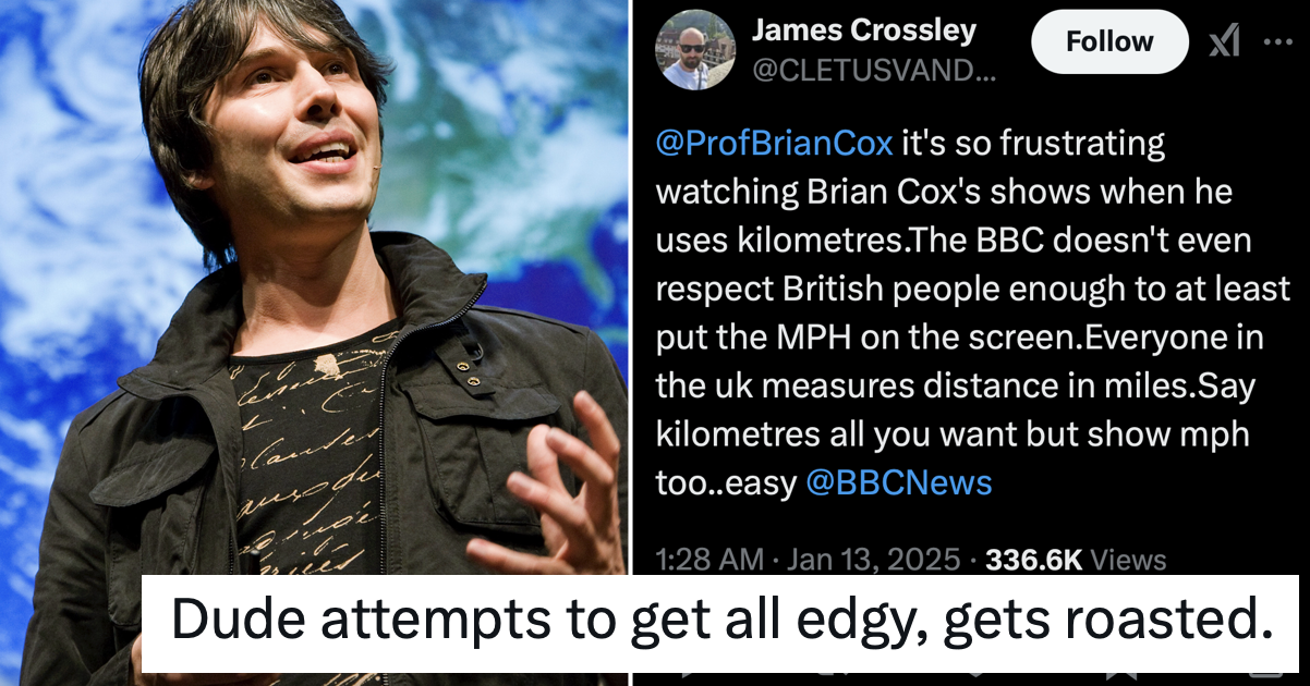 Brian Cox had the very best response for a troll who moaned that he ...