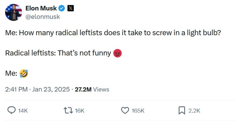 Elon Musk's lightbulb 'joke' showed he's not the bright spark he thinks ...