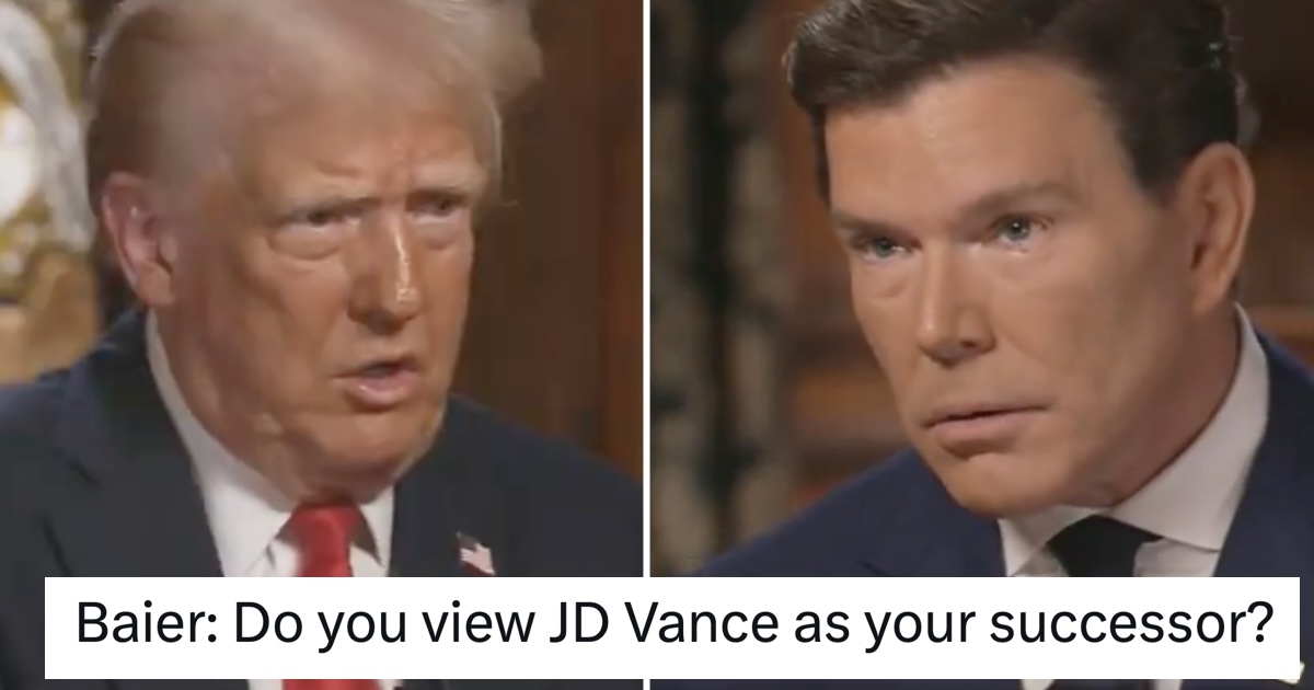 Donald Trump was asked if he sees JD Vance as his successor and it wasn ...