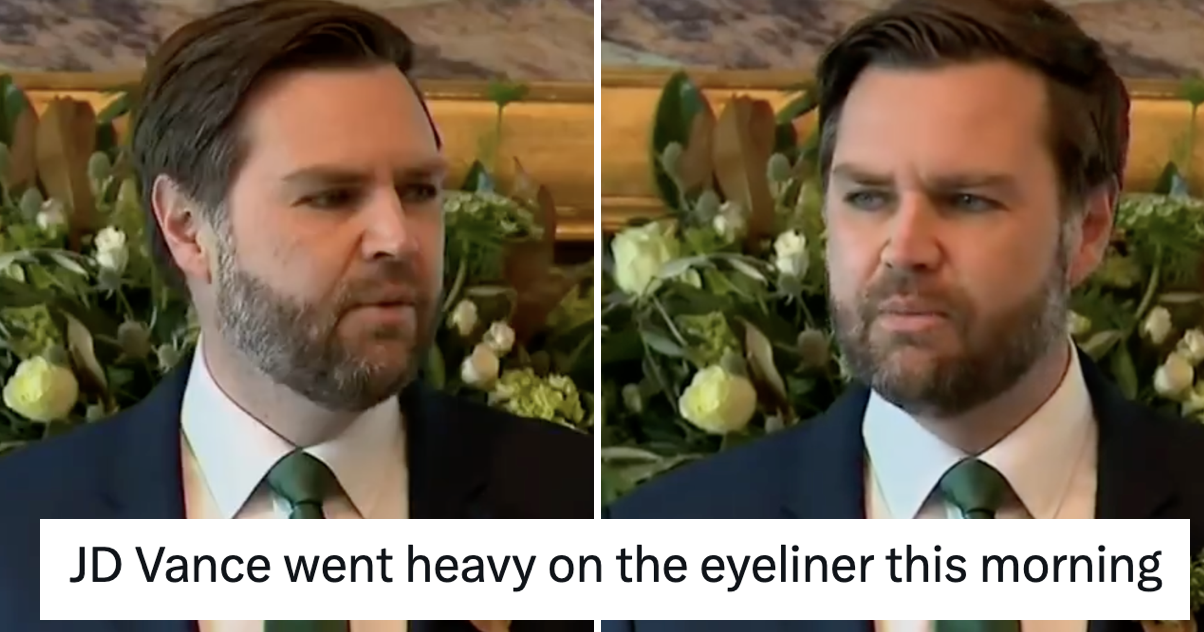 People are convinced JD Vance is back on the eyeliner and of all the ...