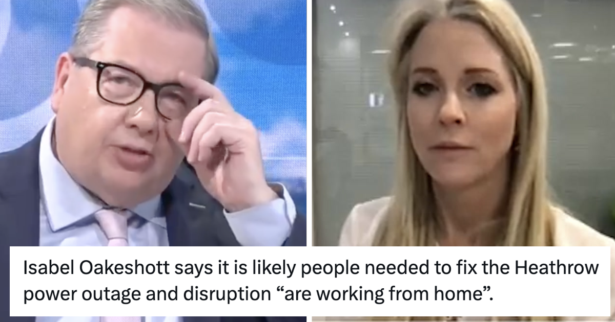 Talk TV 'feather ruffler' Isabel Oakeshott blamed the on-going Heathrow shutdown on 'working ...