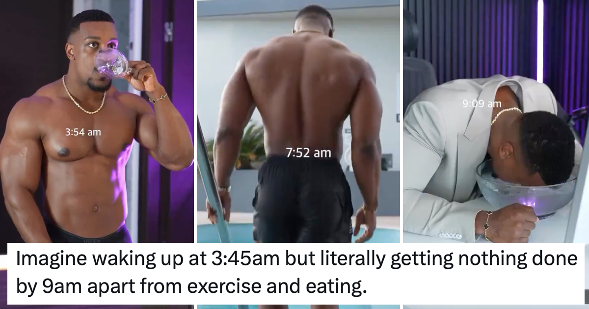 This alpha male's early morning 'routine' got all the mockery it ...