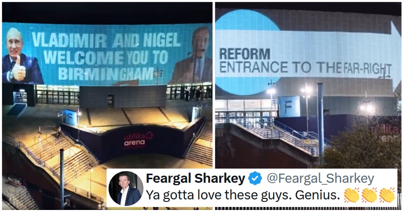 Led By Donkeys took over a giant screen at a Reform UK rally, and made ...