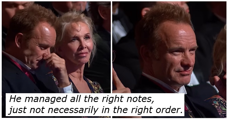 Sting's face was a whole lot of nope as he sat through a terrible ...