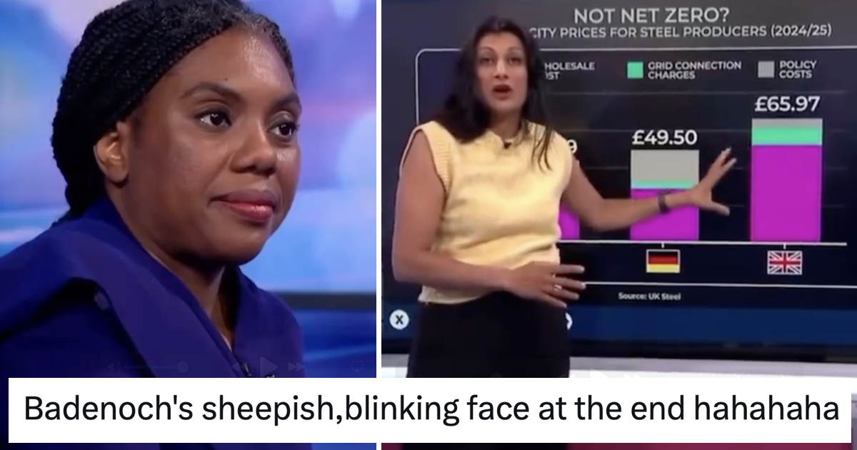 Kemi Badenoch was schooled about the real impact of net zero straight ...