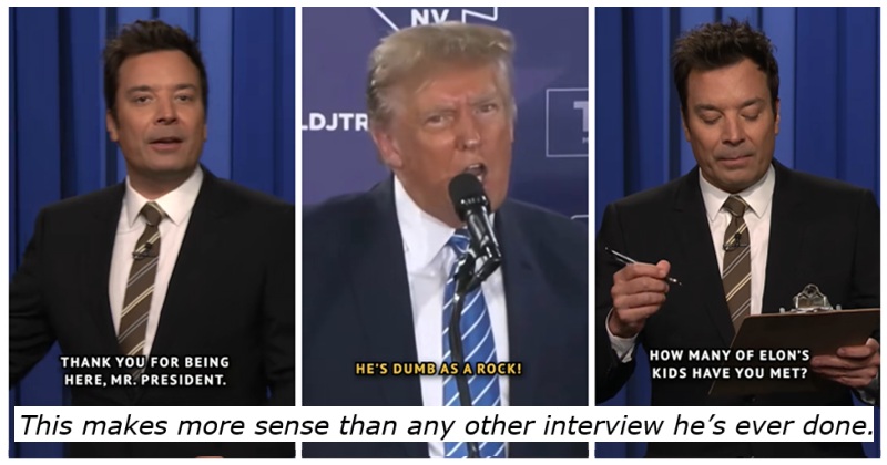 Jimmy Fallon's 'interview' with Donald Trump about the Elon Musk break ...