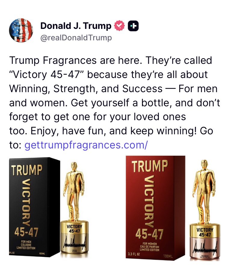 Donald Trump has released a new fragrance for men and women called ...