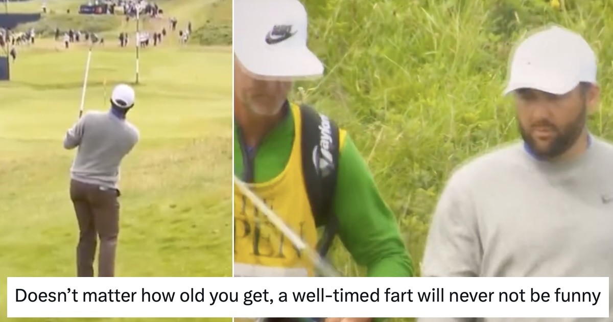 A golf fan's comedy fart was picked up by the TV microphones and Andrew ...
