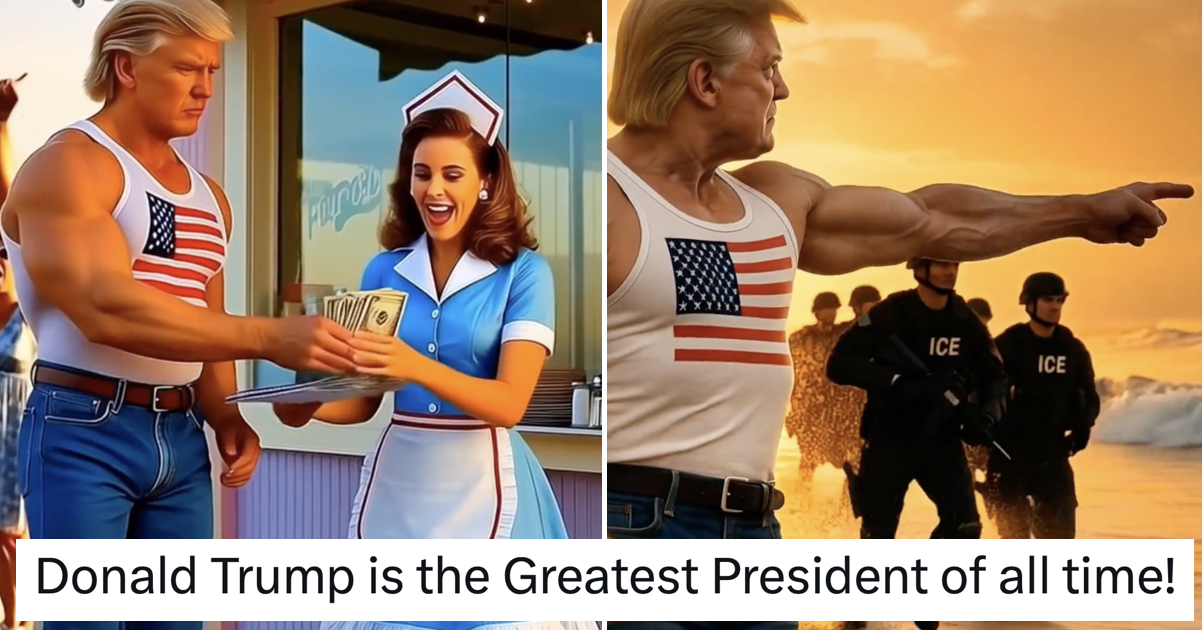 This Maga's AI video of a jacked Donald Trump swatting away opponents ...