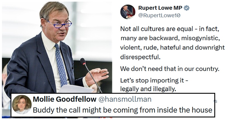 Rupert Lowe posted that not all cultures are created equal, and it was ...