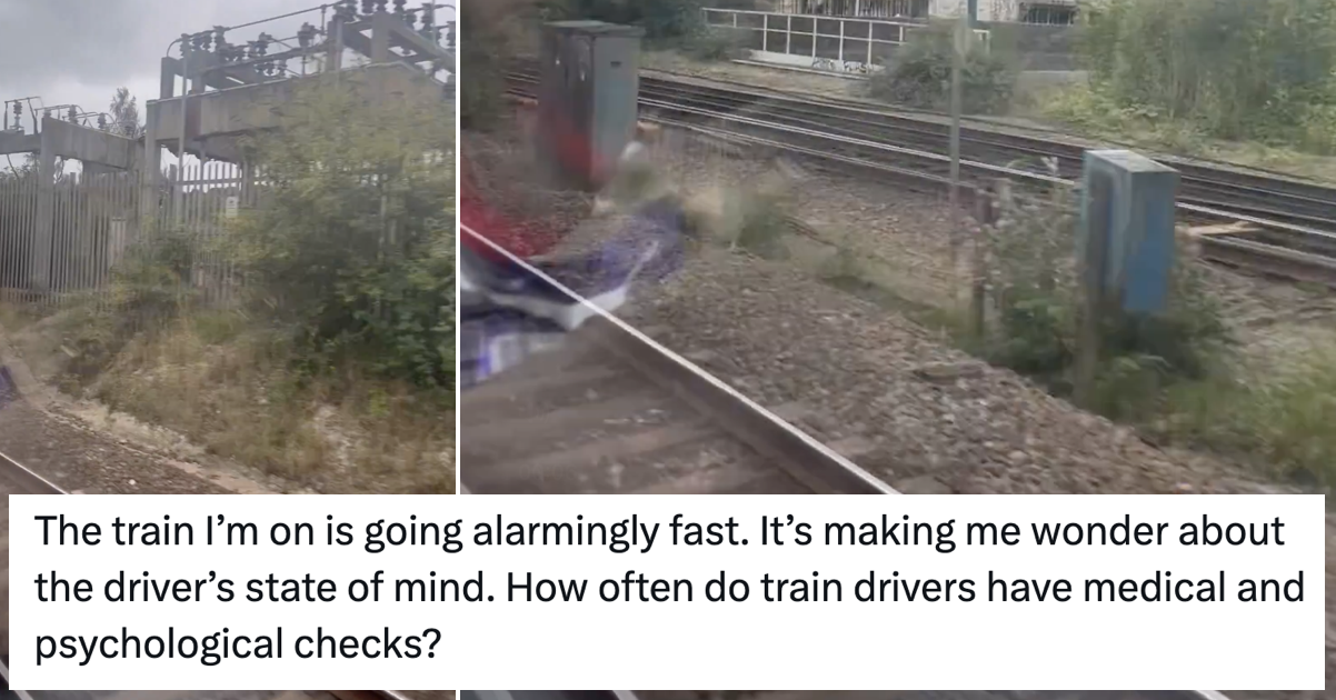 A train traveller was worried the driver was going too fast and was ...