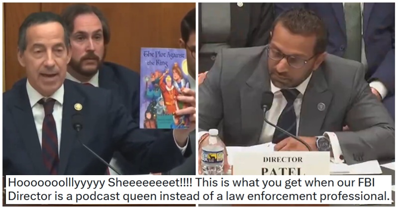 Democratic Congressman Jamie Raskin dragged FBI director Kash Patel ...