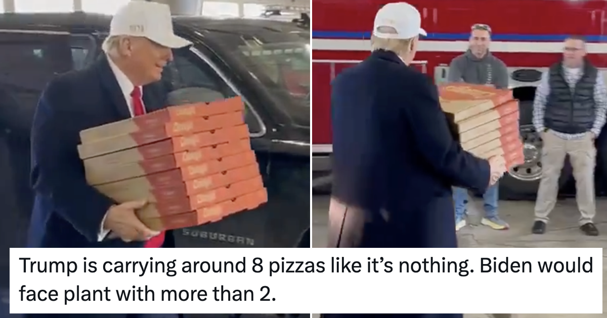 A Maga bigged up Donald Trump's pizza-carrying prowess and this super ...