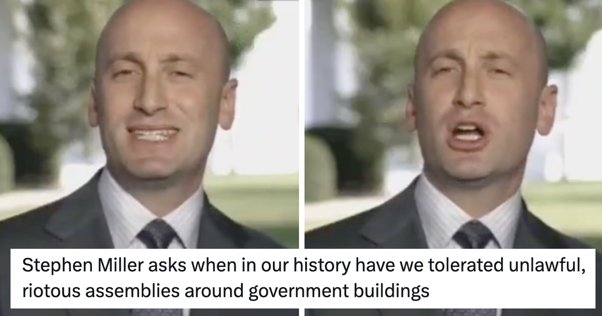 Stephen Miller asked when America ever tolerated 'unlawful protests ...