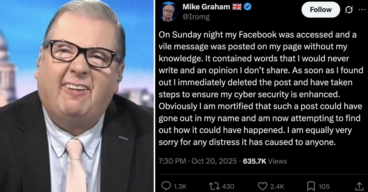 Mike Graham said he suffered a most unfortunate Facebook hack and of ...