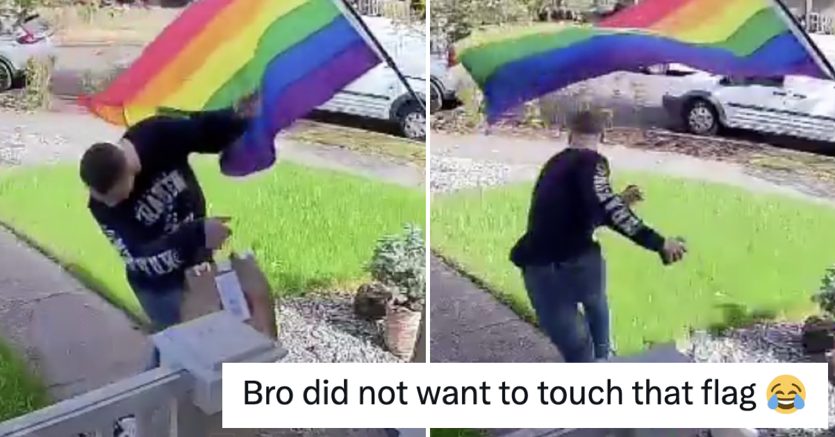 A Maga proudly shared this video of a guy desperate not to touch a ...