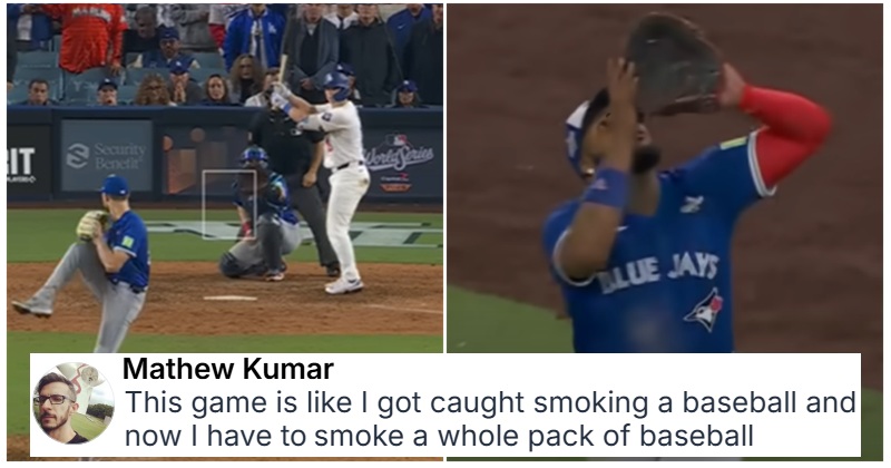 The LA Dodgers versus Toronto Blue Jays World Series baseball game went ...