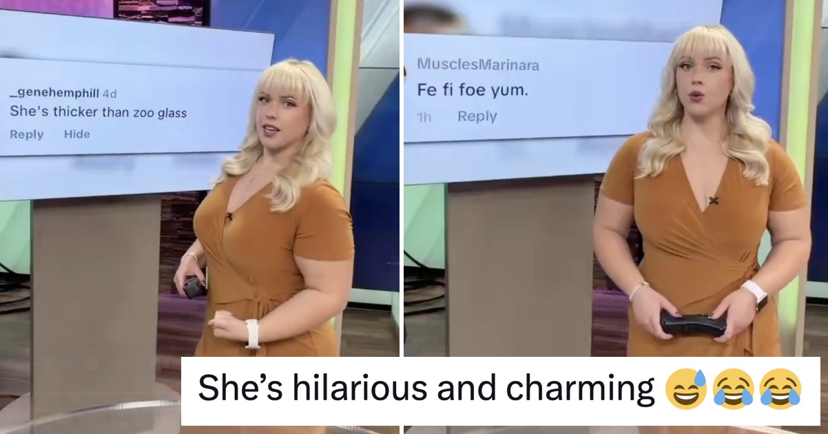 A TV news reporter magnificently owned the men trolling her by reading out their comments on air ...
