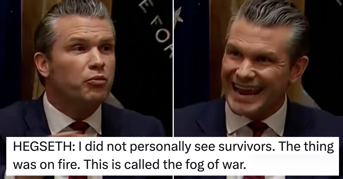 Pete Hegseth appeared to think the 'fog of war' is quite literally a ...