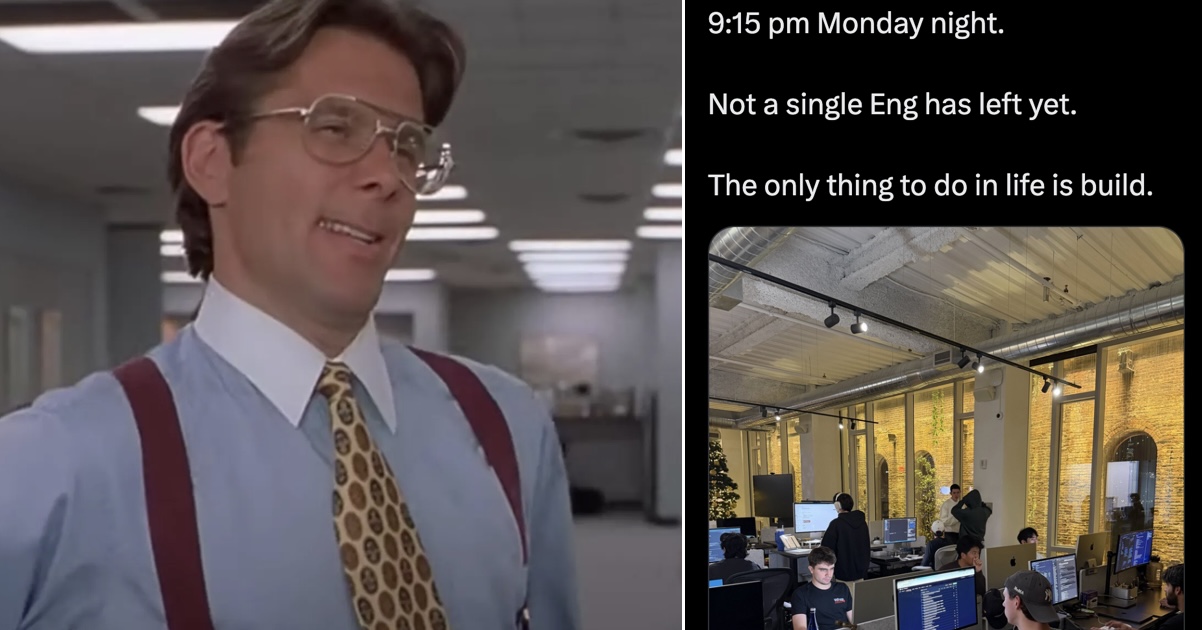 A boss tweeted a picture of his team working late but people reckoned ...