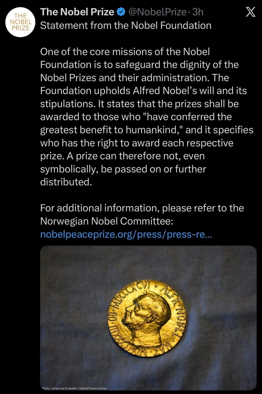 The Nobel Peace Prize Committee just kicked Donald Trump when he's down ...