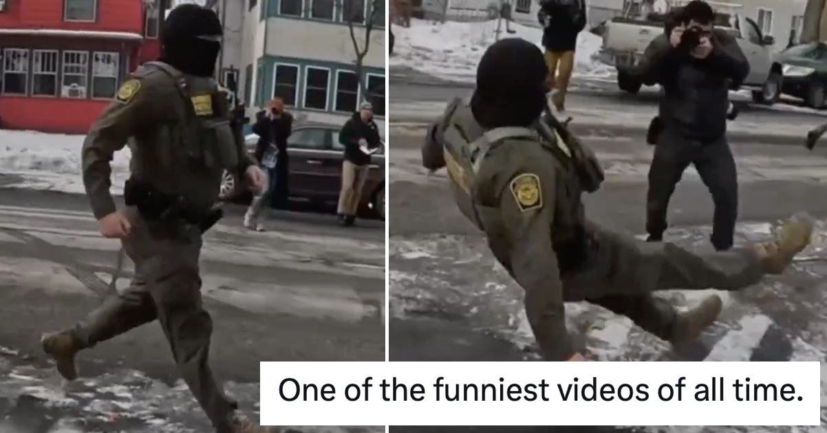 This ICE officer's reaction to his most unfortunate slip-up is making ...