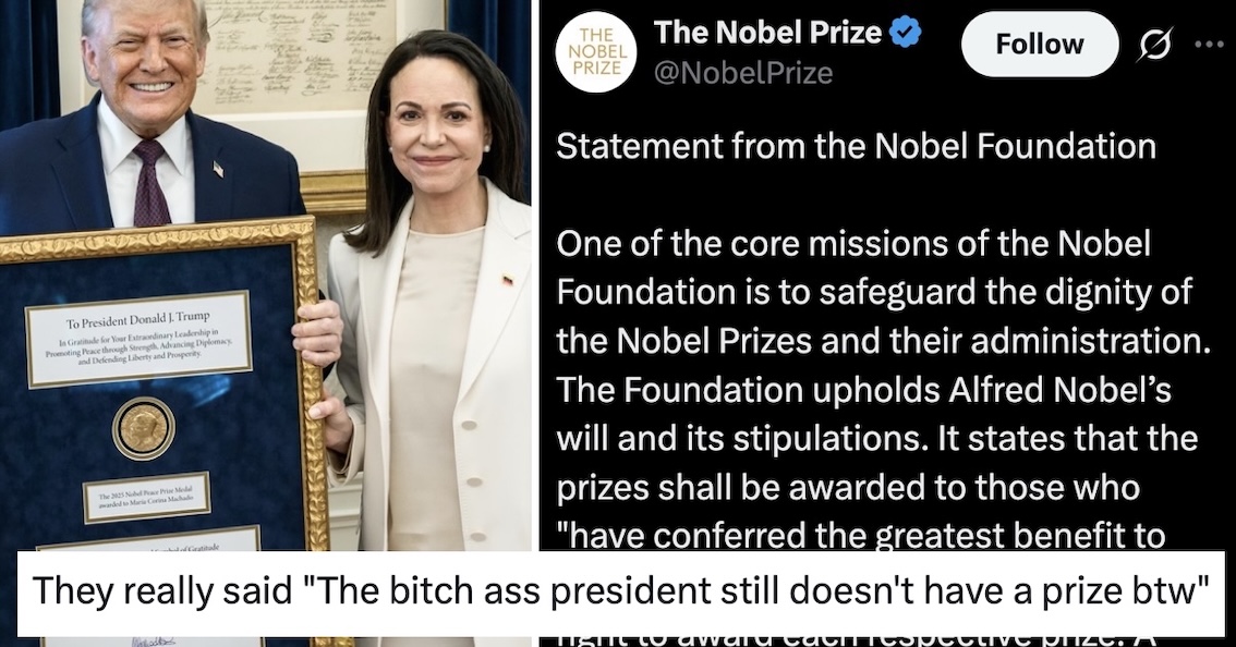 The Nobel Peace Prize Committee just kicked Donald Trump when he's down ...