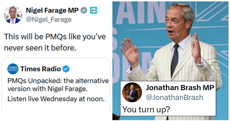 Nigel 'Ten Jobs' Farage said his Times Radio appearance will be 'PMQs ...