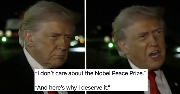 Donald Trump explained why he doesn't care about the Nobel Peace Prize ...