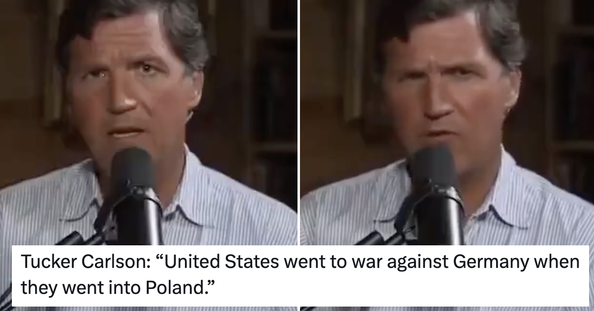Tucker Carlson said America entered WW2 when Germany invaded Poland and ...