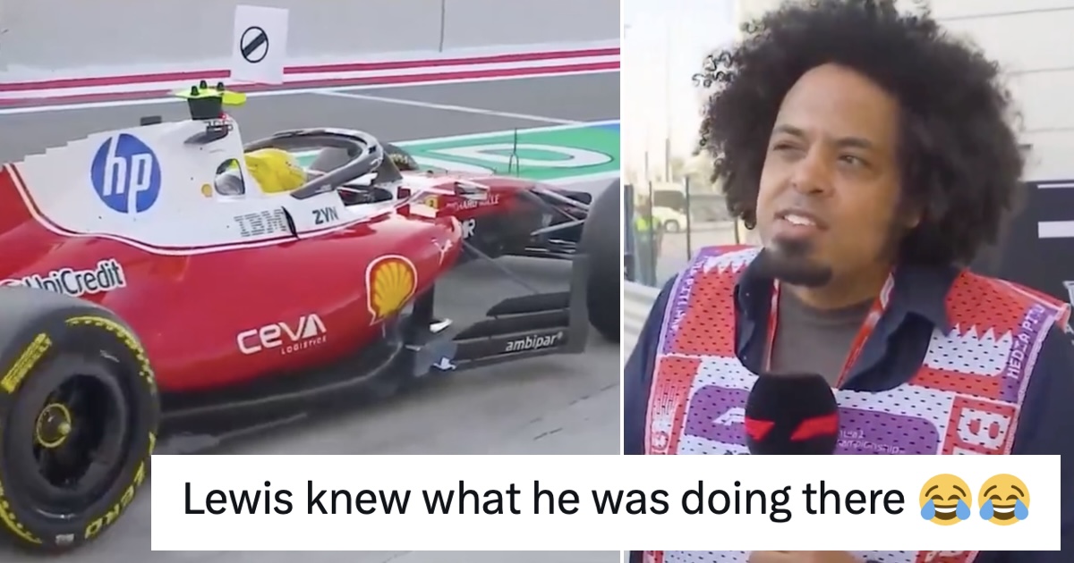 F1 isn't a regular hotbed of hilarity but the payoff to this Lewis ...