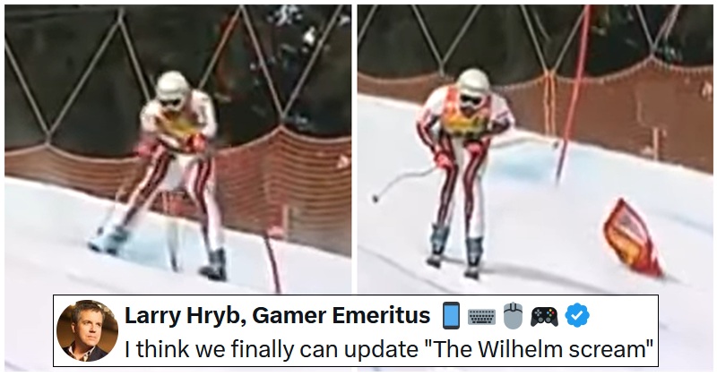 A French skier's unfortunate smack in the snowballs has gone viral ...