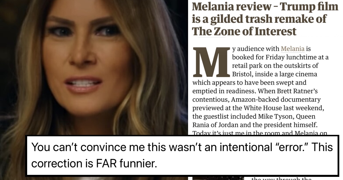 The Guardian's hilariously brutal review of the Melania movie was ...