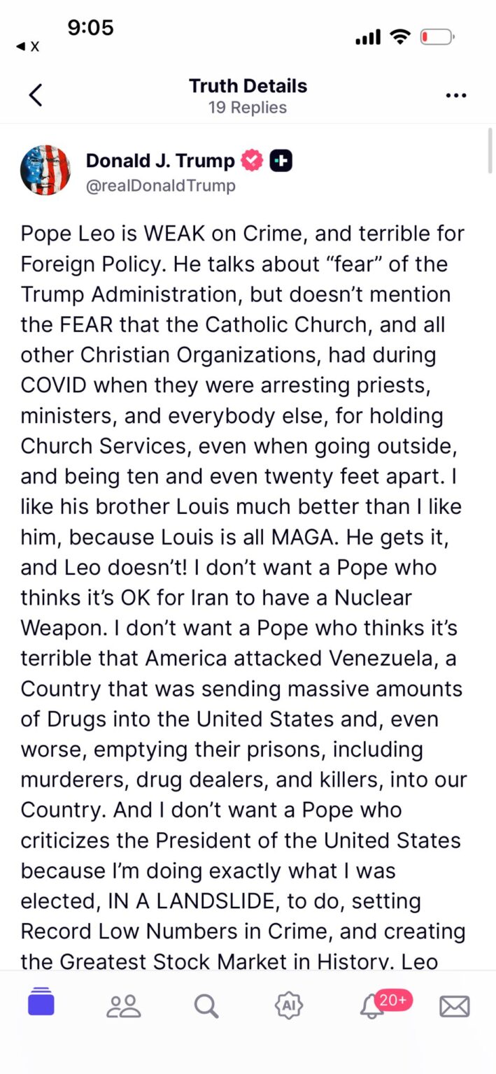 This forensic rebuttal of Trump's unfettered rant against Pope Leo just ...