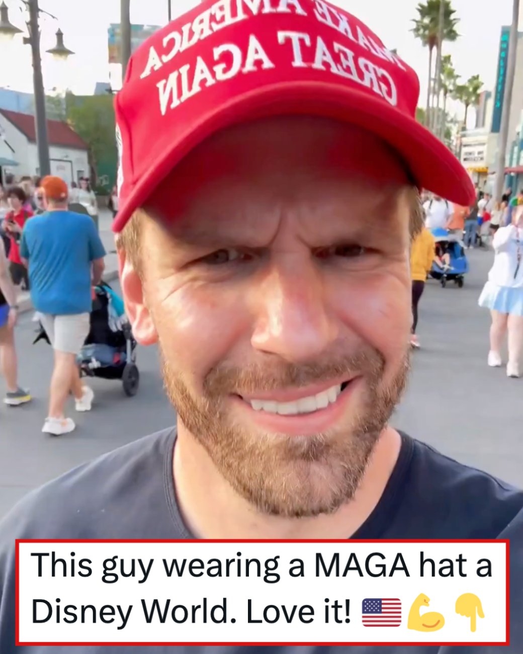 An American wore his Maga hat to Disneyland but it wasn't the epic win ...