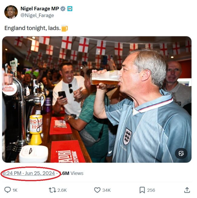 Nigel Farage's leap onto the England World Cup bandwagon looked ...