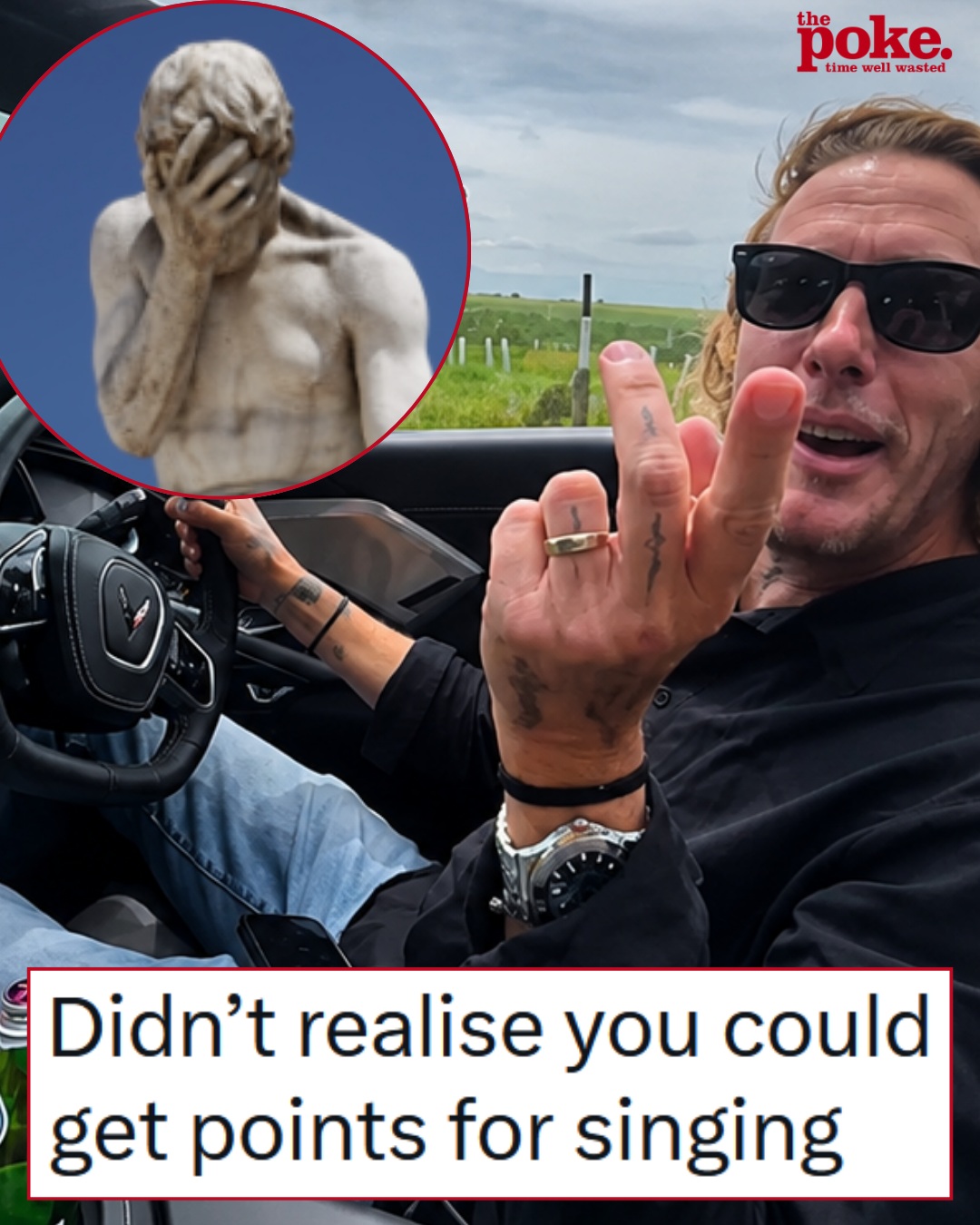 Laurence Fox posted a clip of him risking some points on his licence in ...