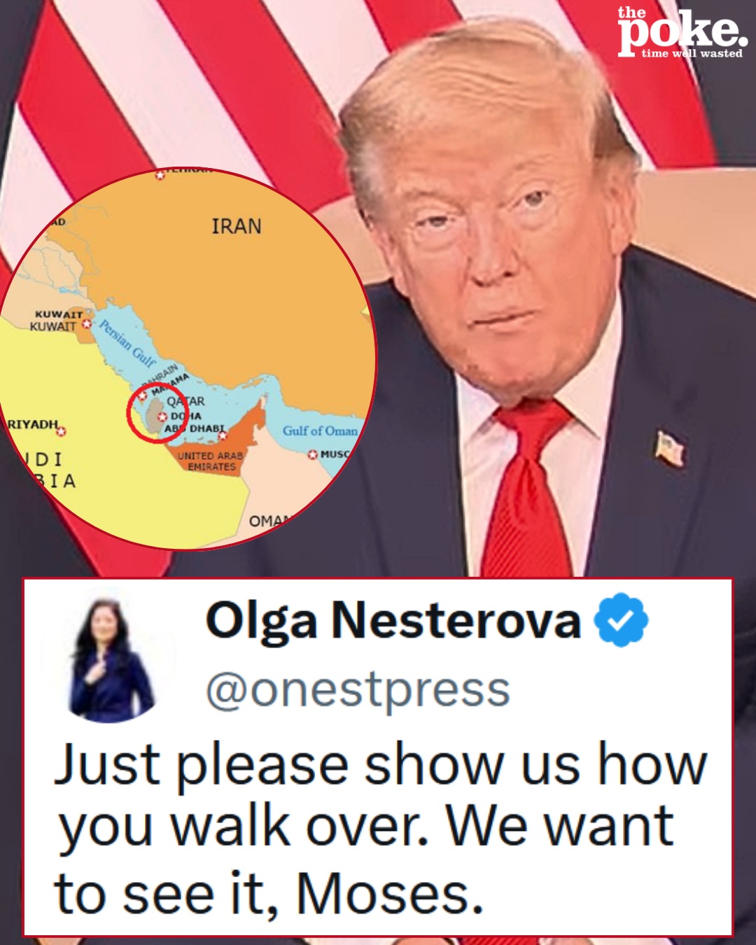 Donald Trump claimed that Qataris could just walk over their border ...