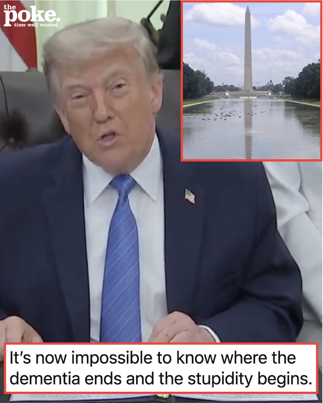 Donald Trump said his expensively refurbished reflecting pool was ...